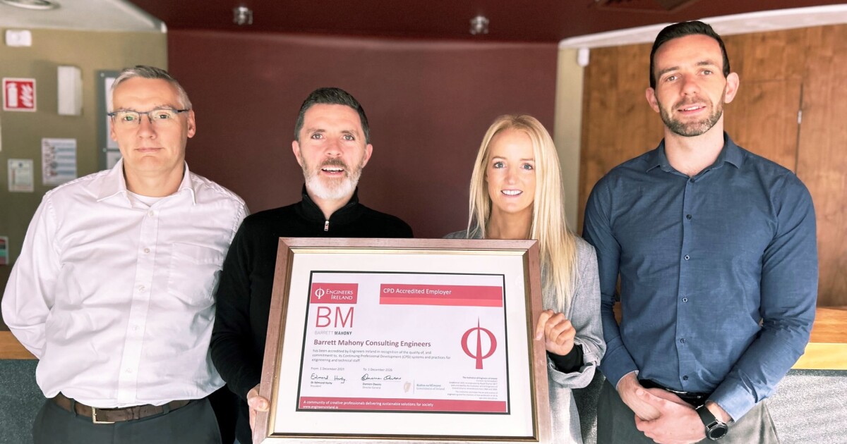 Barrett Mahony Consulting Engineers Ltd | BMCE achieves maximum ...